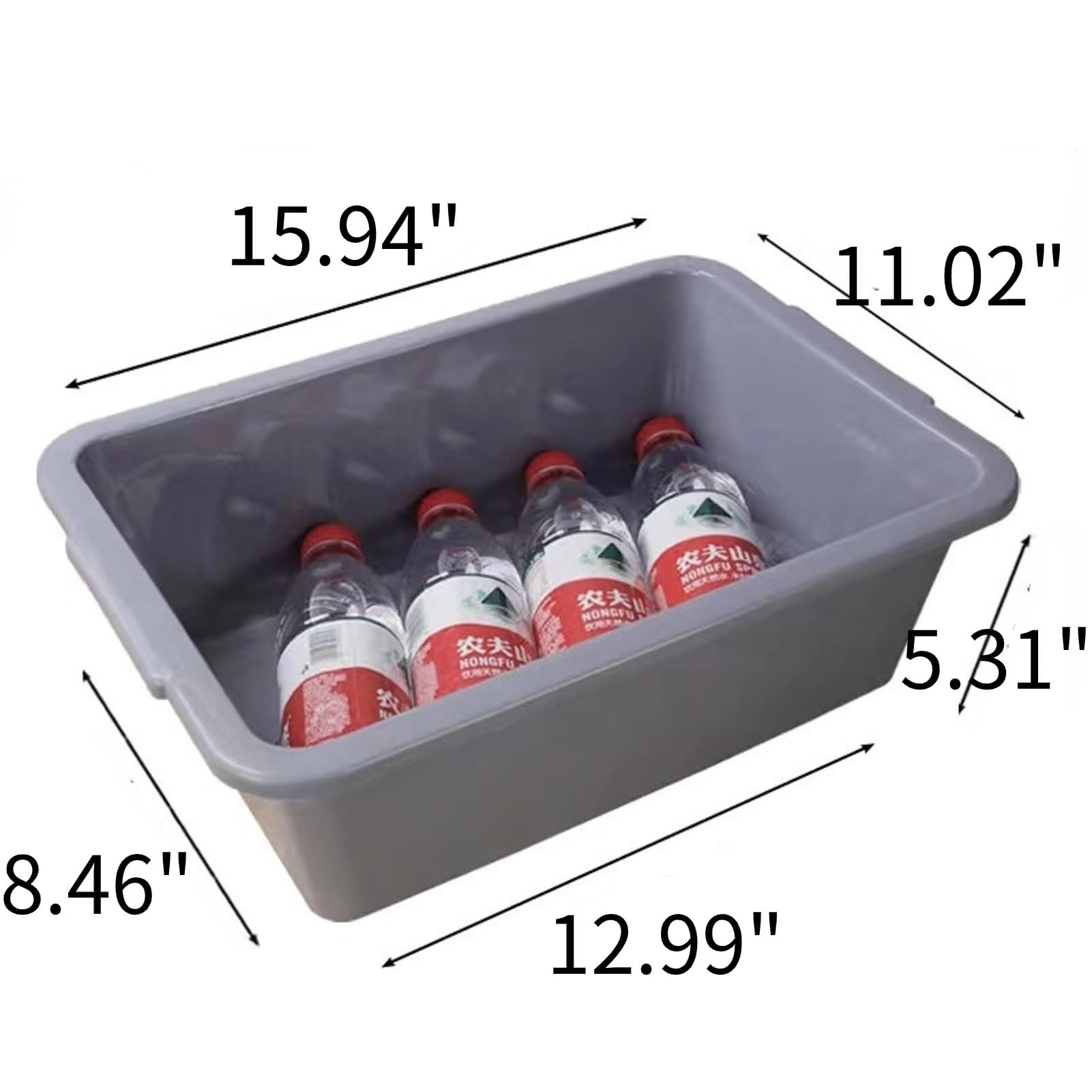 Snapklik.com : GOVNPJ 10L Commercial Bus Tubs Box, 5-Pack Plastic Dish ...
