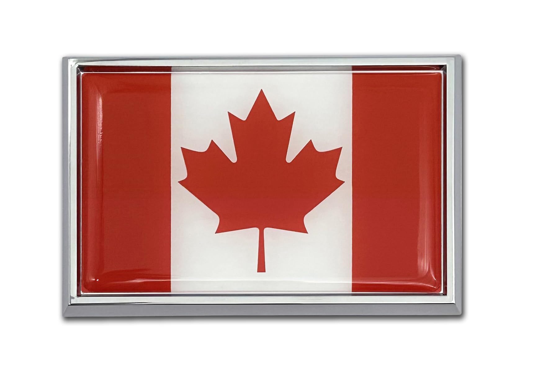 Amazon.com: Canadia Flag Chrome Metal Car Emblem : Automotive