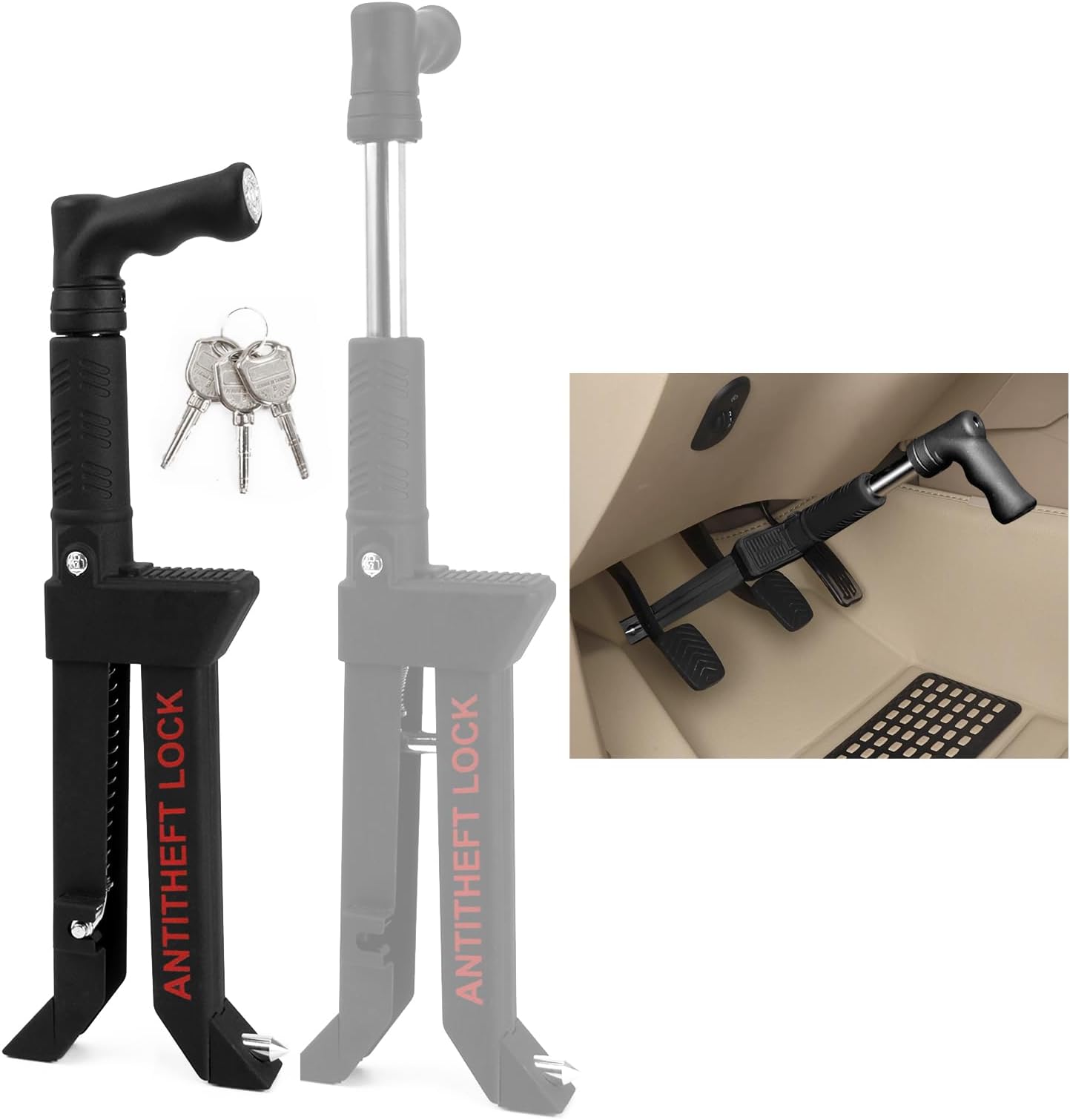 Amazon.com: Auto Anti-Theft Car Brake Clutch Lock Safety Tool Steel ...