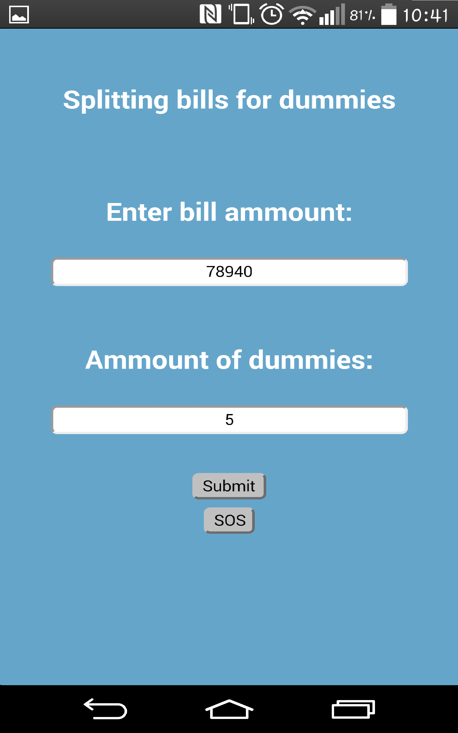 Splitting Bills for Dummies - App on Amazon Appstore