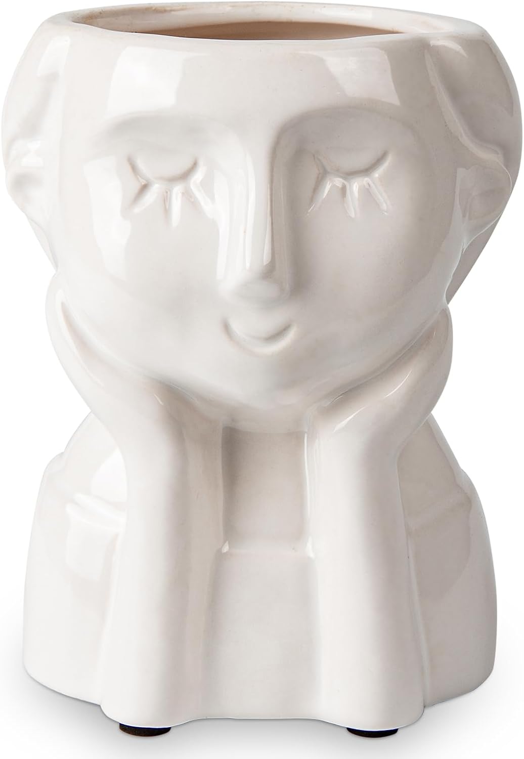 Amazon.com: Ceramic Face Vase, White Vase for Decor Aesthetic Flowers ...