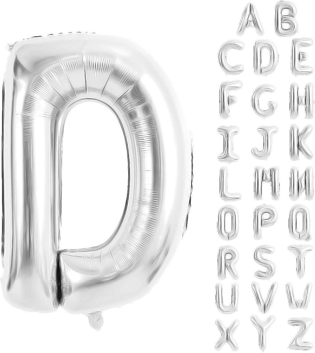 Amazon.com: Silver Letter Balloons 40 Inch - Large Letter Balloon ...