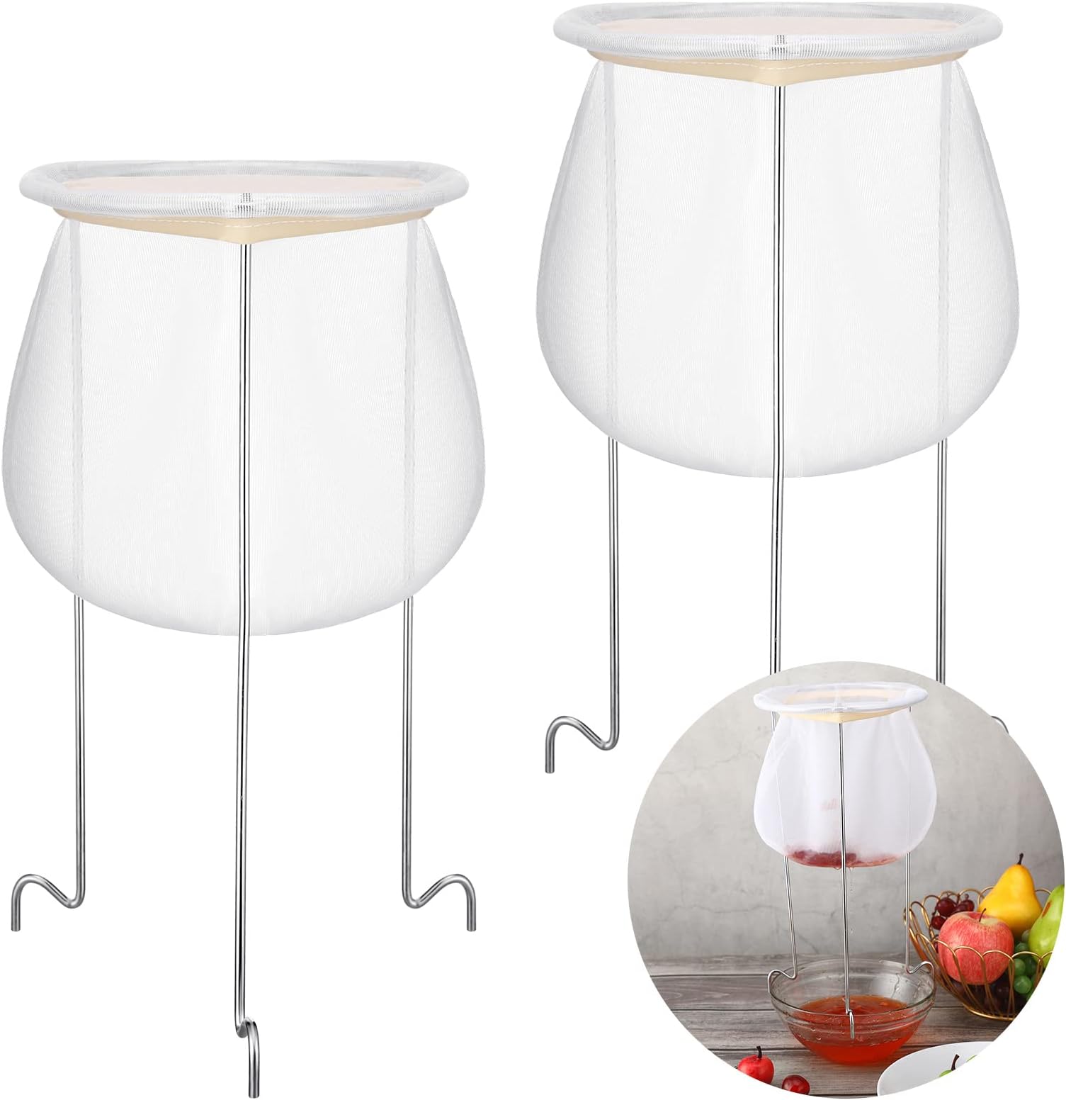 Amazon.com: Norpro, White & Silver Strainer Stand, 12in/30.5cm high and ...