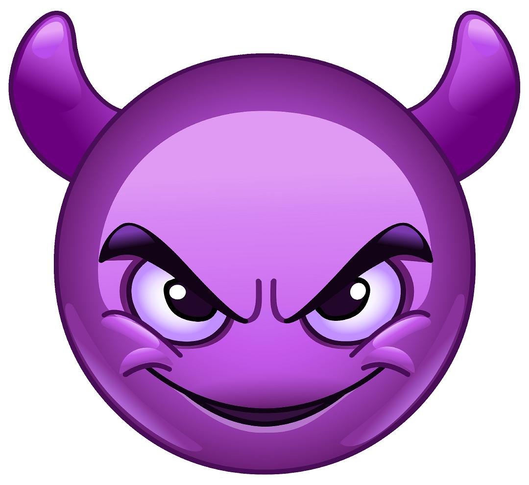 Iphone Devil Emoji Wallpapers The Isolated Purple Demon Devil Angry