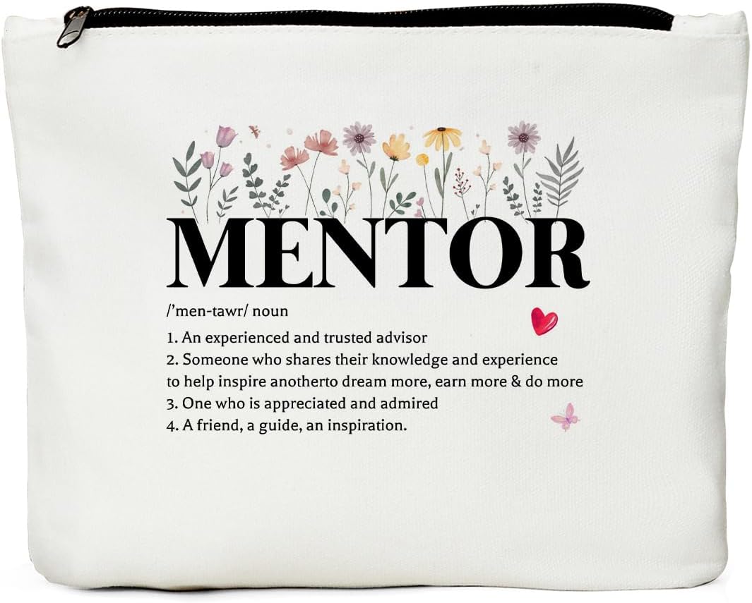 Amazon.com : JIUWEIHU Mentor Definition Noun Cosmetic Bag, Mentor Gifts ...