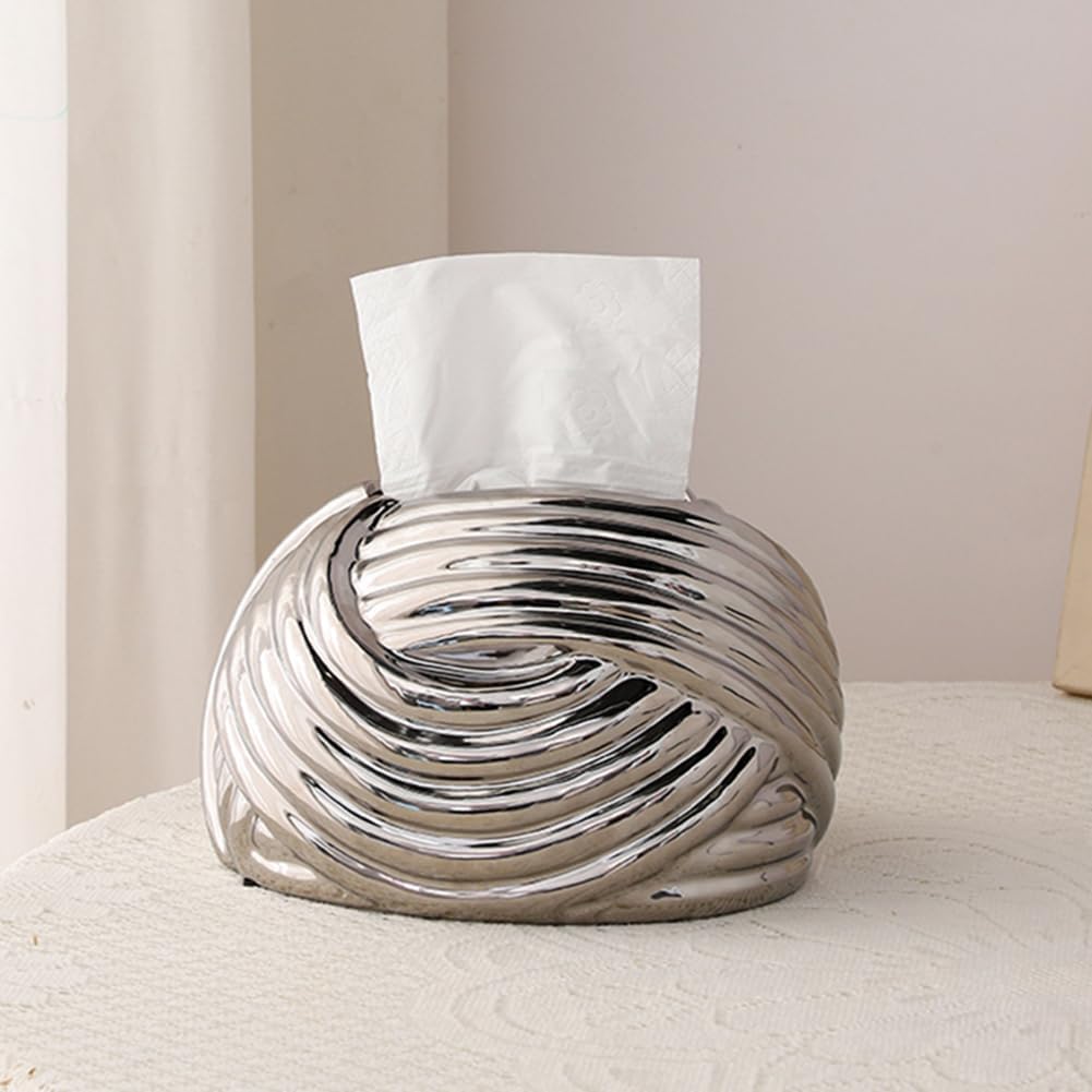 Amazon.com: Anding Ceramic Tissue Box Gold, Vase Bathroom Vanity Top ...