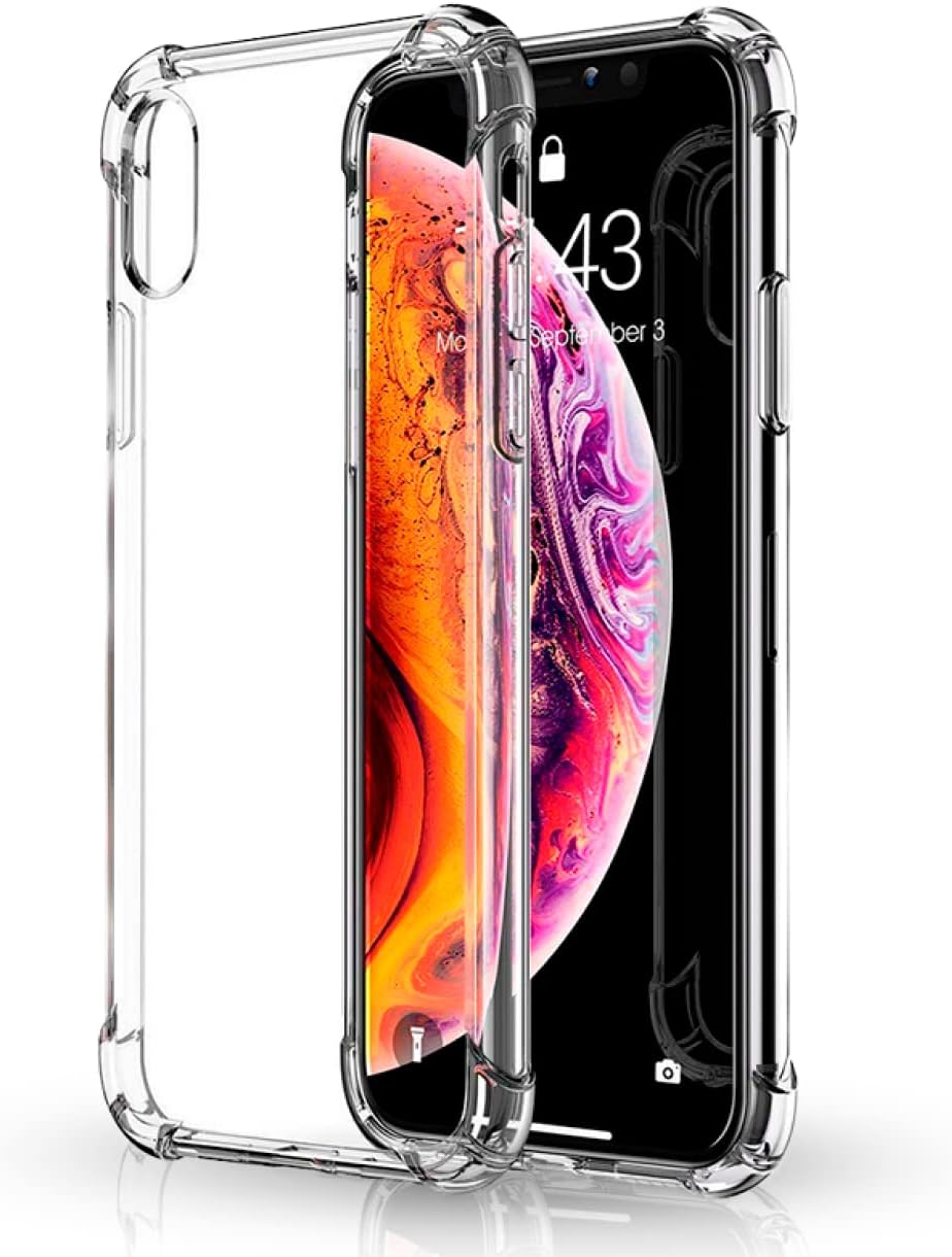 CAPA PARA CELULAR IPHONE X BORDA ANTI IMPACTO TPU TRANSPARENTE | Amazon ...