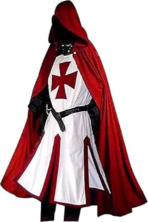 Amazon.com: KORE NS Medieval Crusader Templar Tunic Knight Red White ...