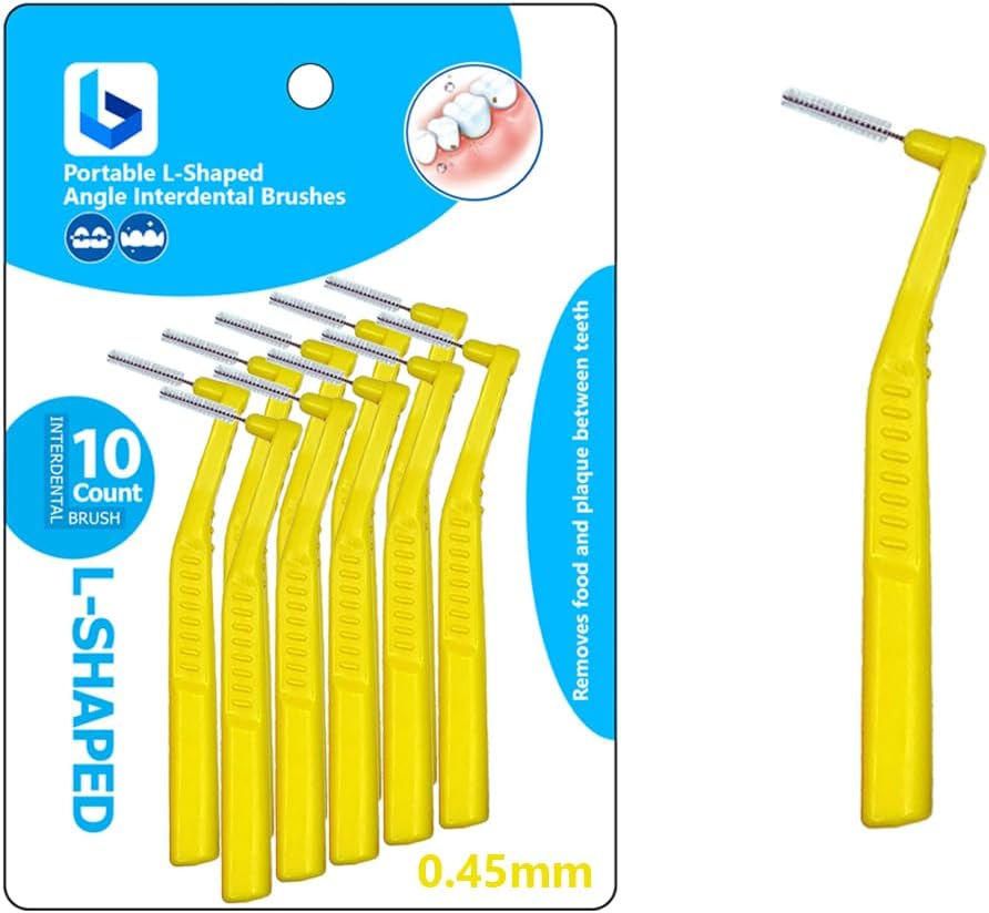 BOULTON Angle Interdental Brushes – Pack of 10 | L Shape Interdental ...