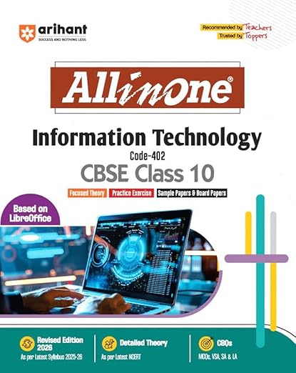 Arihant CBSE Class 10th All in one - Information Technology Code - 402 - New Edition 2026 ...