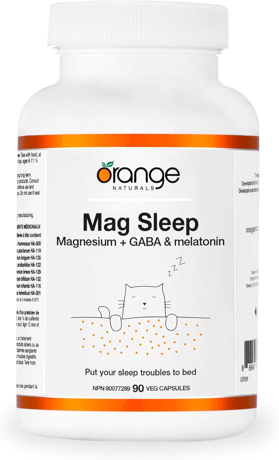 Orange Naturals - Mag Sleep Magnesium + GABA & Melatonin, 90 v-caps ...