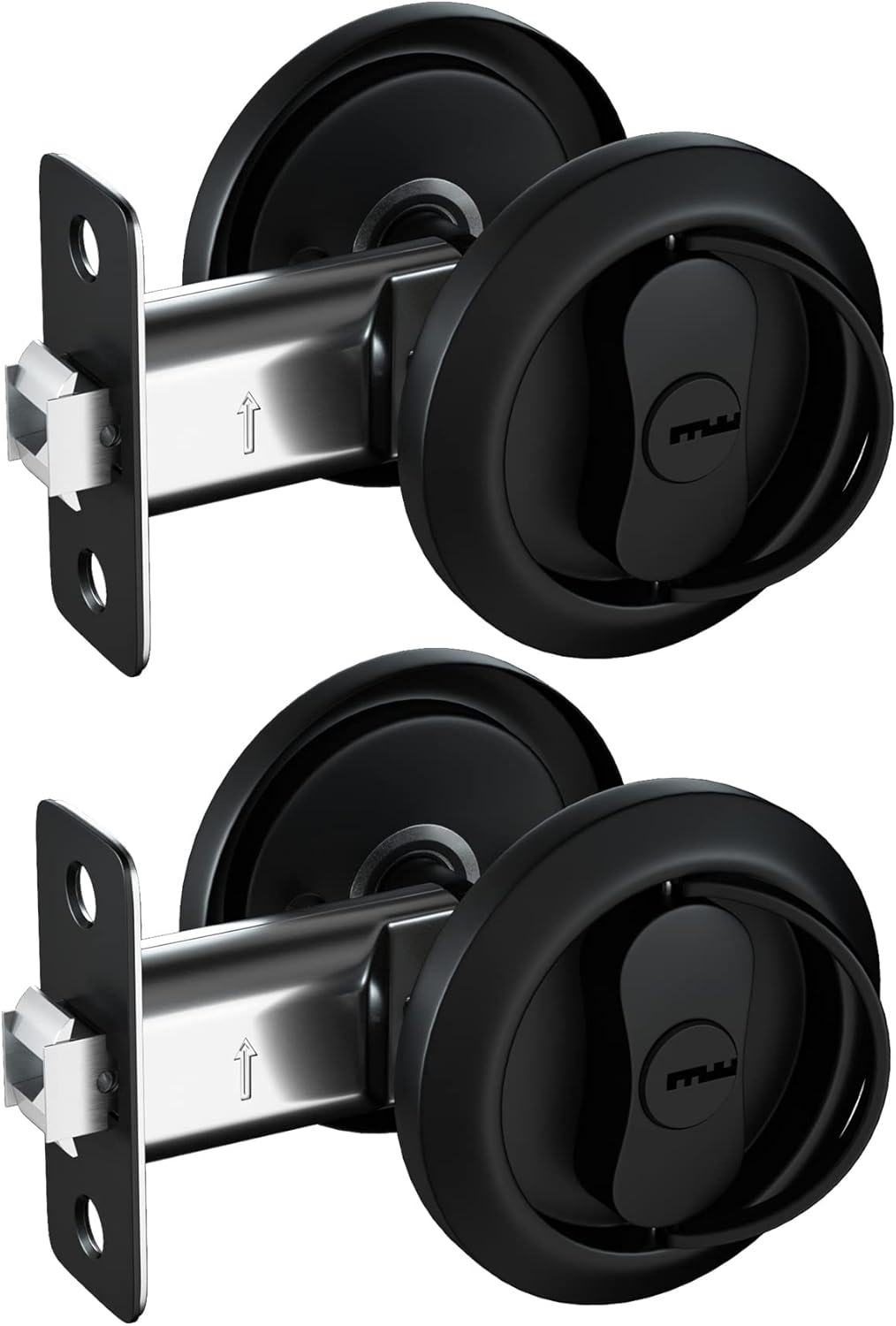 Amazon.com: Goldenwarm Matte Black Pocket Door Lock with Key, Zinc ...