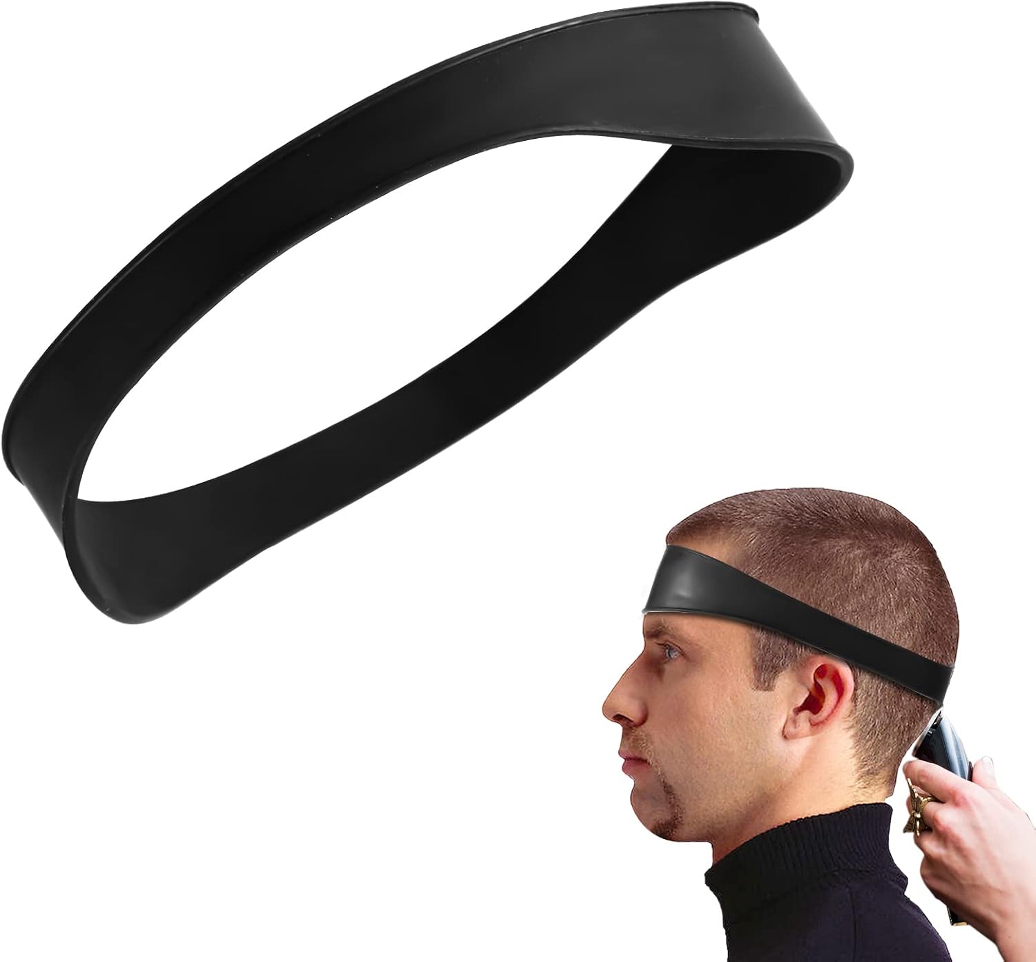 Curved Silicone Haircut Band, Hair Trimming Guide for Men DIY Home ...