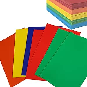 30 x A4 Rainbow Coloured Cards 210 GSM – 5 Colours Thick, Premium ...