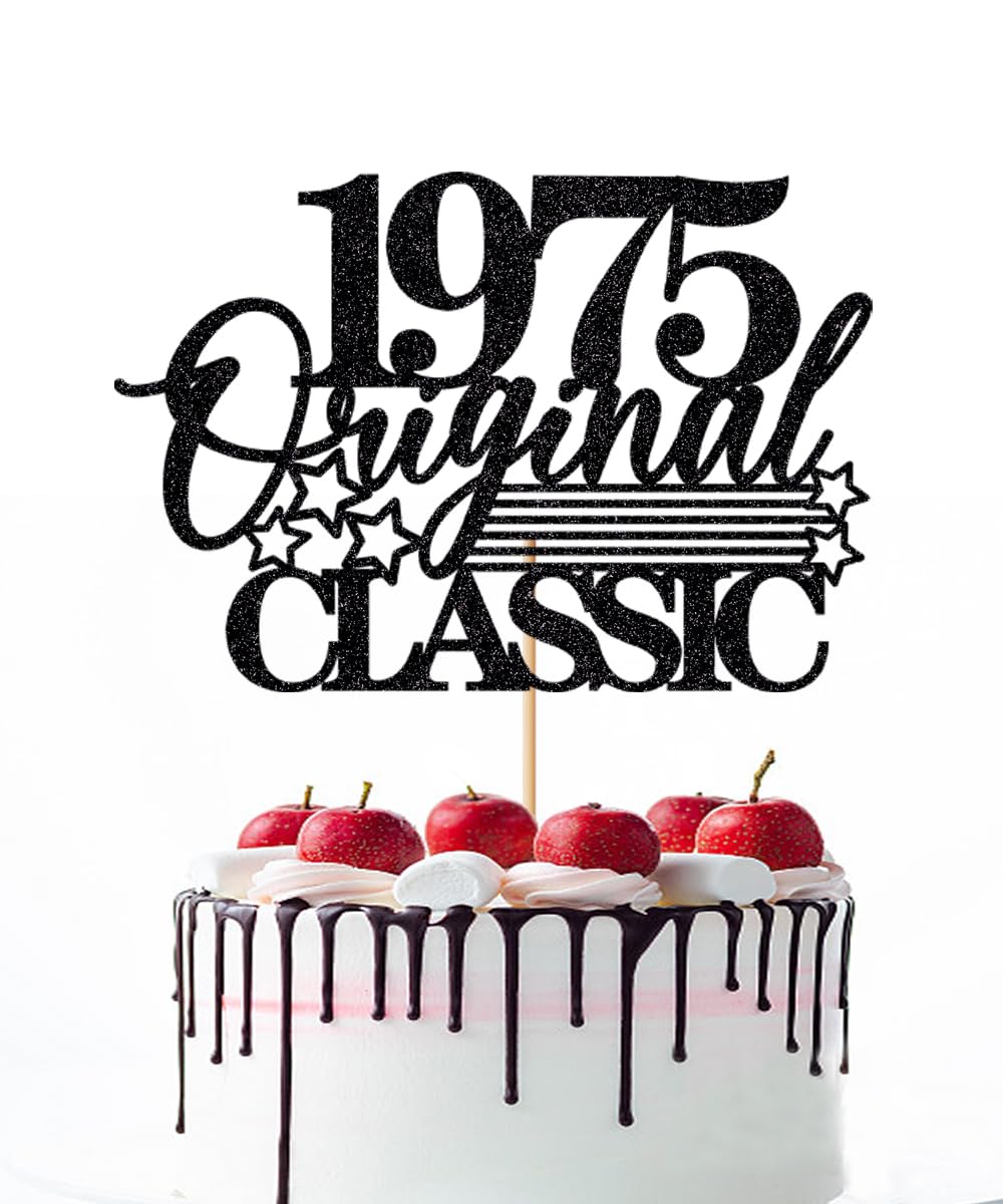 Snapklik.com : Classic 1975 Original Cake Topper, Happy 50th Birthday ...