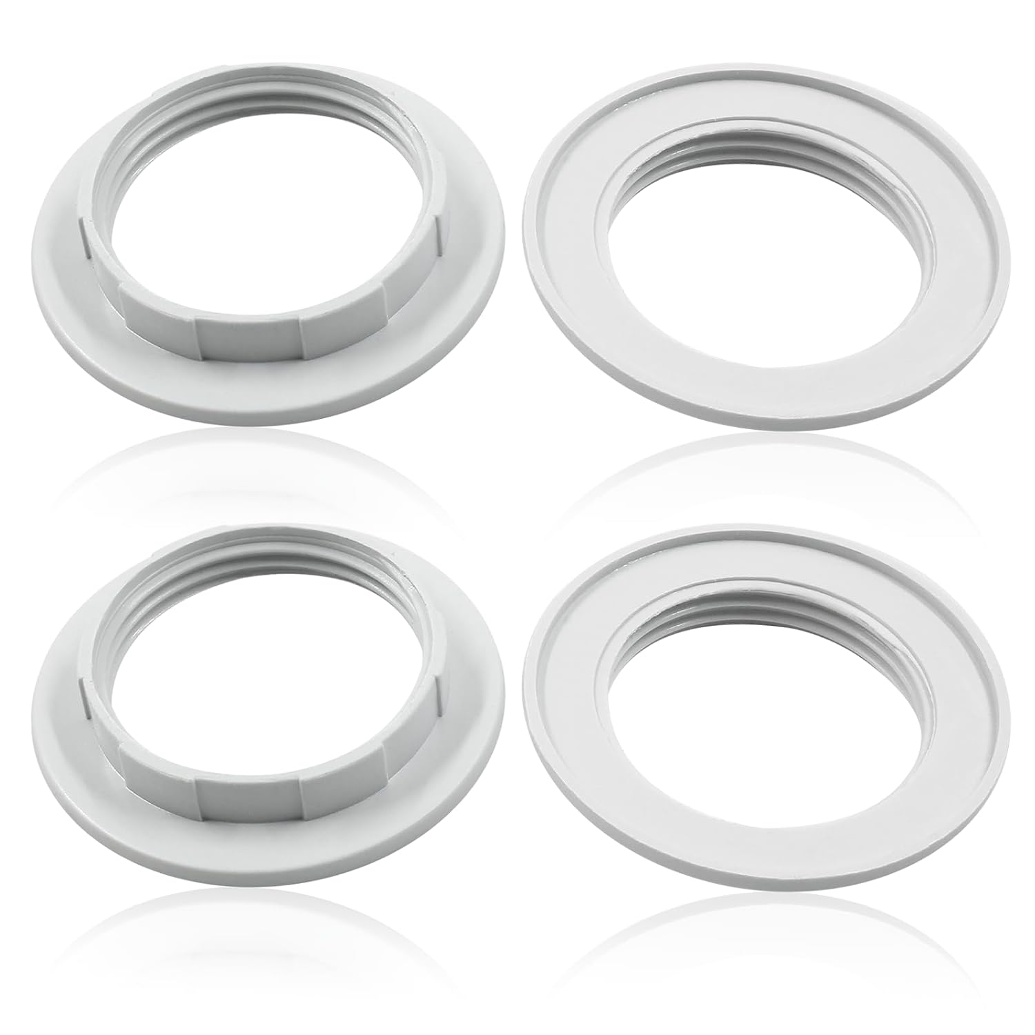 Amazon.com: Litoexpe 4 Pack E27 Lamp Shade Collar Rings, White Light ...