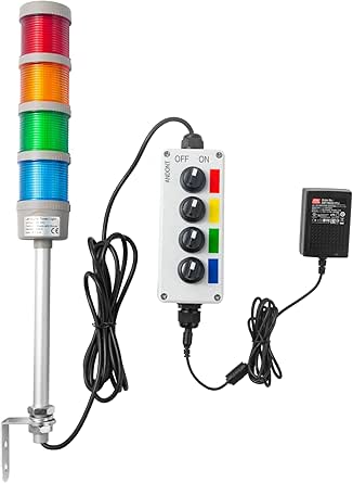 Amazon.com: ANDONT 4 luces LED superbrillantes para torre Andon, rojo ...