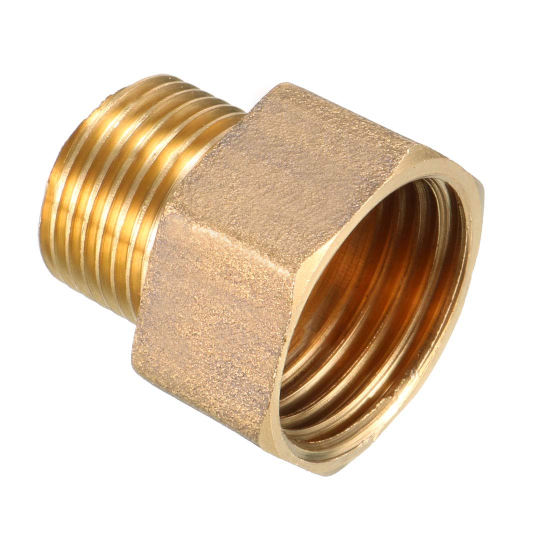 uxcell Brass Pipe Fitting, Adapter, 3/8 PT Male x 1/2 PT Female ...