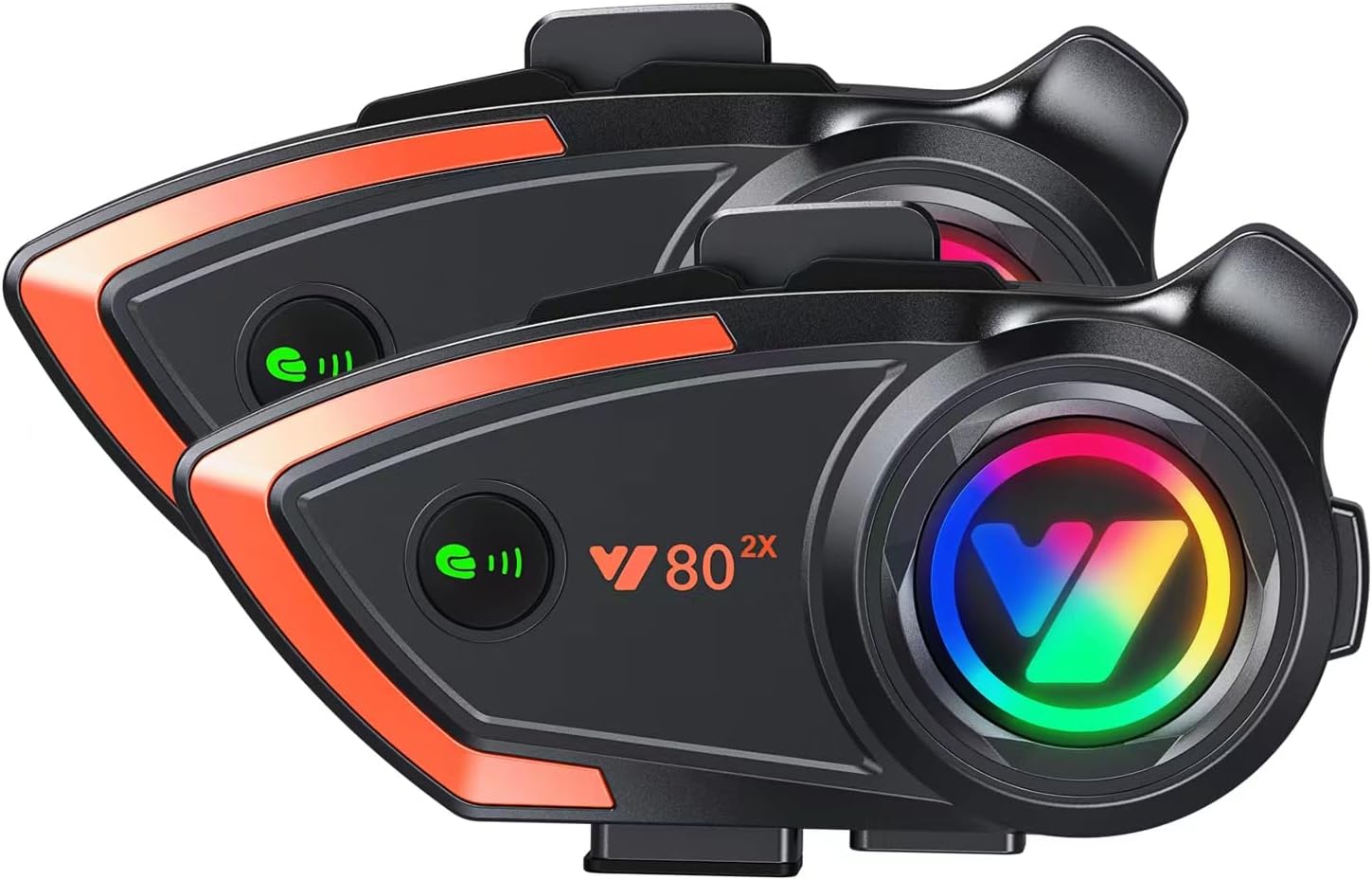 Amazon.com: Motorcycle Helmet Bluetooth Headset 500meters 2 Riders ...