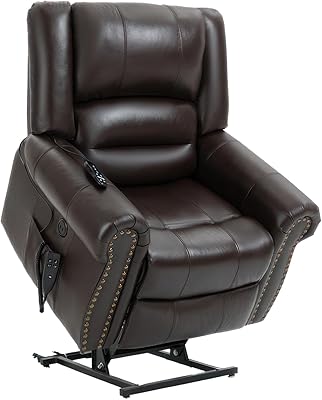 Amazon.com: mecor Power Lift Chair Dual Motor PU Leather Lift Recliner ...