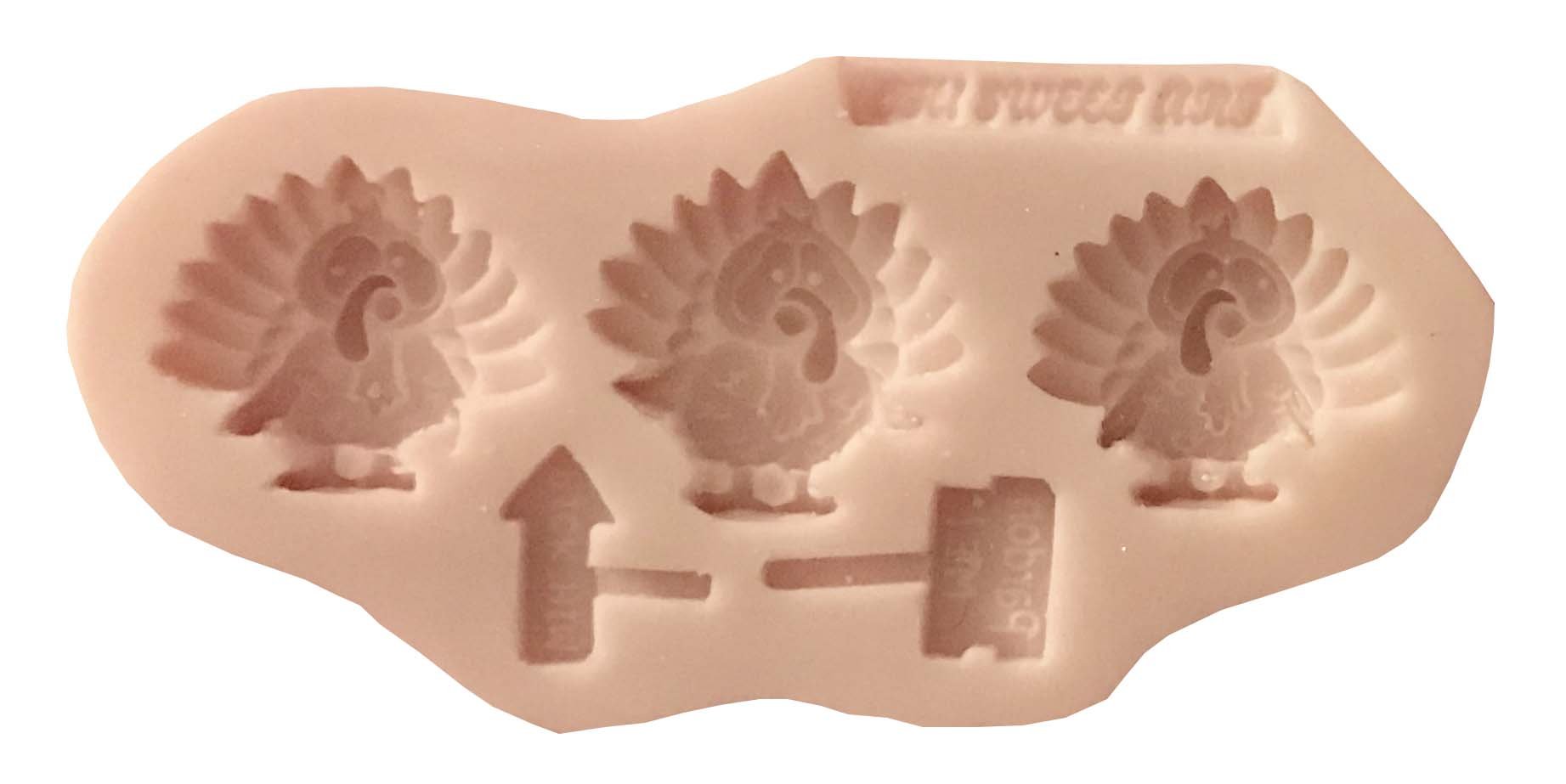 Amazon.com: THANKSGIVING TURKEYS Silicone Mold, turkeys animals ...