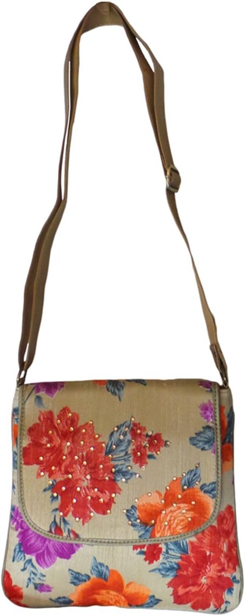 Bhamini Multicolour Floral Print Sling Bag: Handbags: Amazon.com