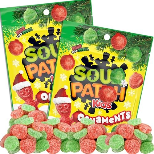 Amazon.com : SOUR PATCH KIDS Red & Green Soft & Chewy Holiday Candy ...