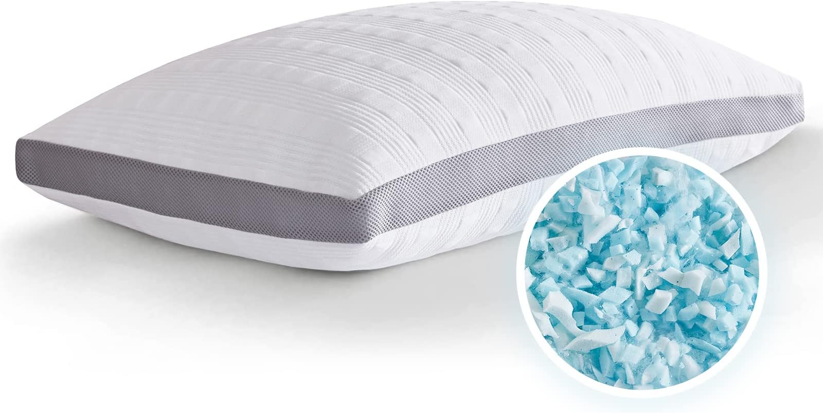 Amazon.com: Meoflaw Cooling Pillows King Size Set of 2,Shredded Memory Foam Bed Pillows for ...