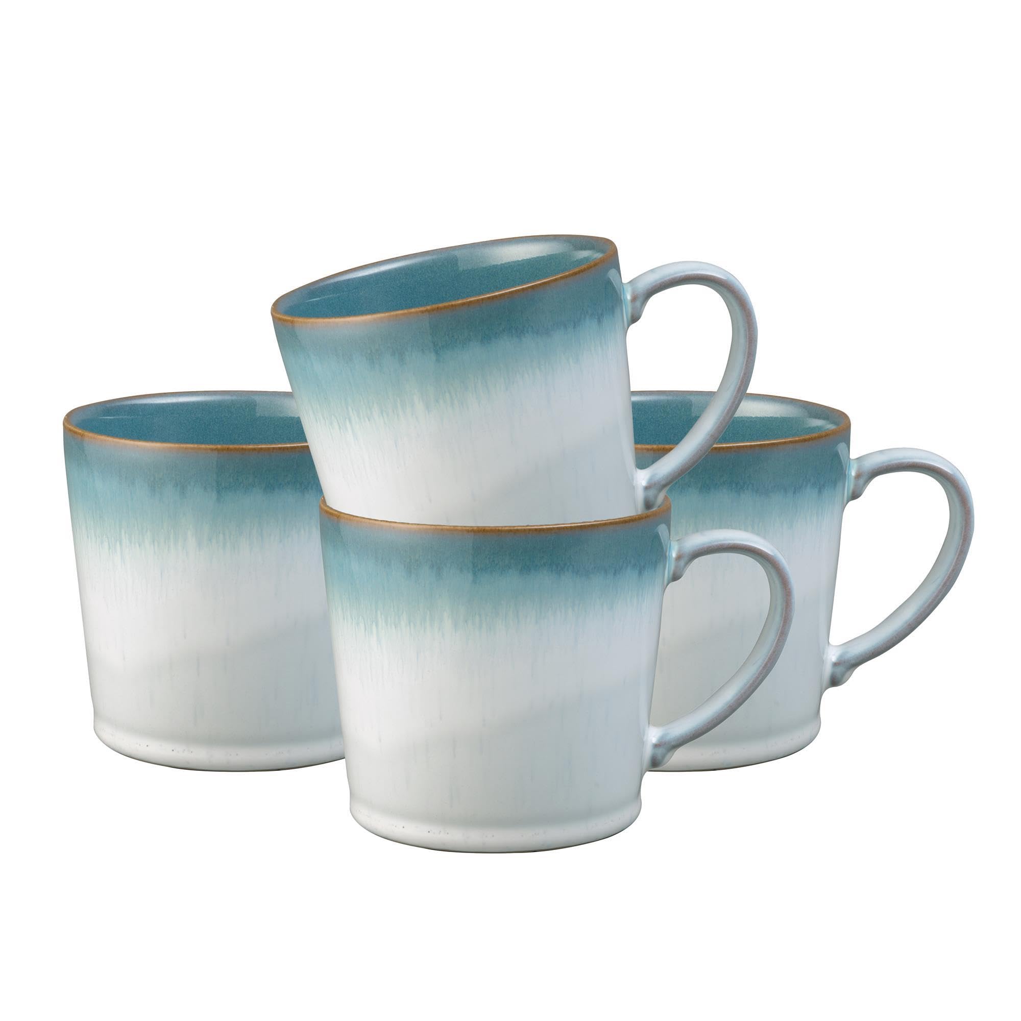 Amazon.com | Denby - Azure Haze Large Coffee Mug Set of 4-13.5 Ounce ...
