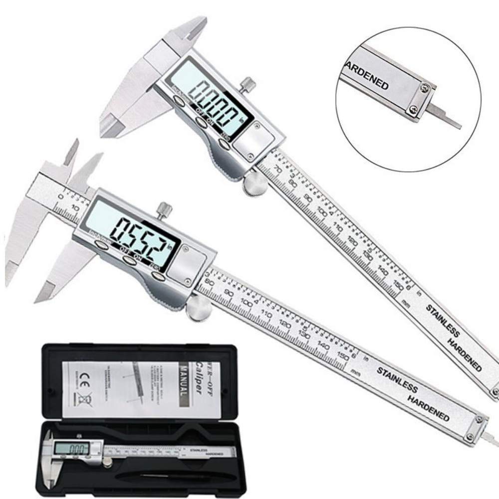 Buy GLETAKC Vernier Caliper 0-150mm/6" Metal casing Digital Caliper ...