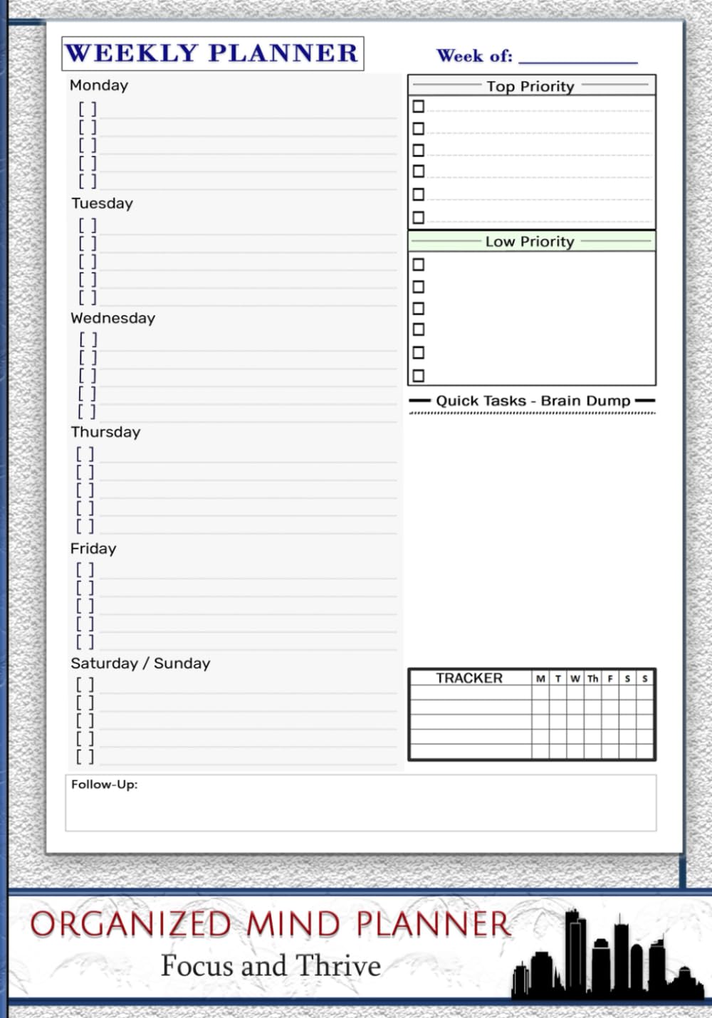 Amazon.com: ADHD Weekly Planner Notepad Schedule Planner To Do List ...