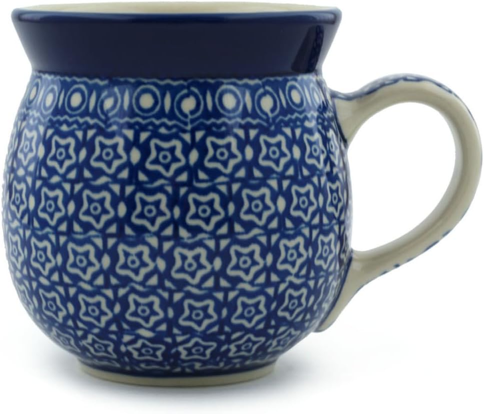 Amazon.com | Authentic Polish Pottery Bubble Mug 16 oz in Night Sky ...