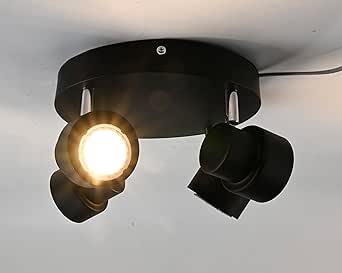SHILIHE 8.4" 4-Light Multi-Directional Ceiling Spot Light - Matt Black ...