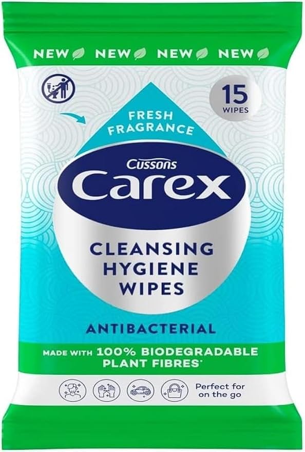 Carex Antibacterial Biodegradeable Hand Wipes, 15 wipes : Amazon.co.uk ...