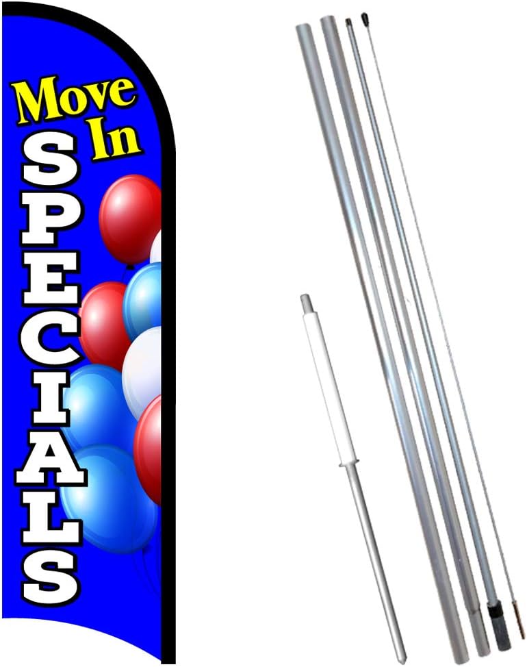 Amazon.com : CAR SHOW Premium Windless Feather Banner Flag Kit (Flag ...