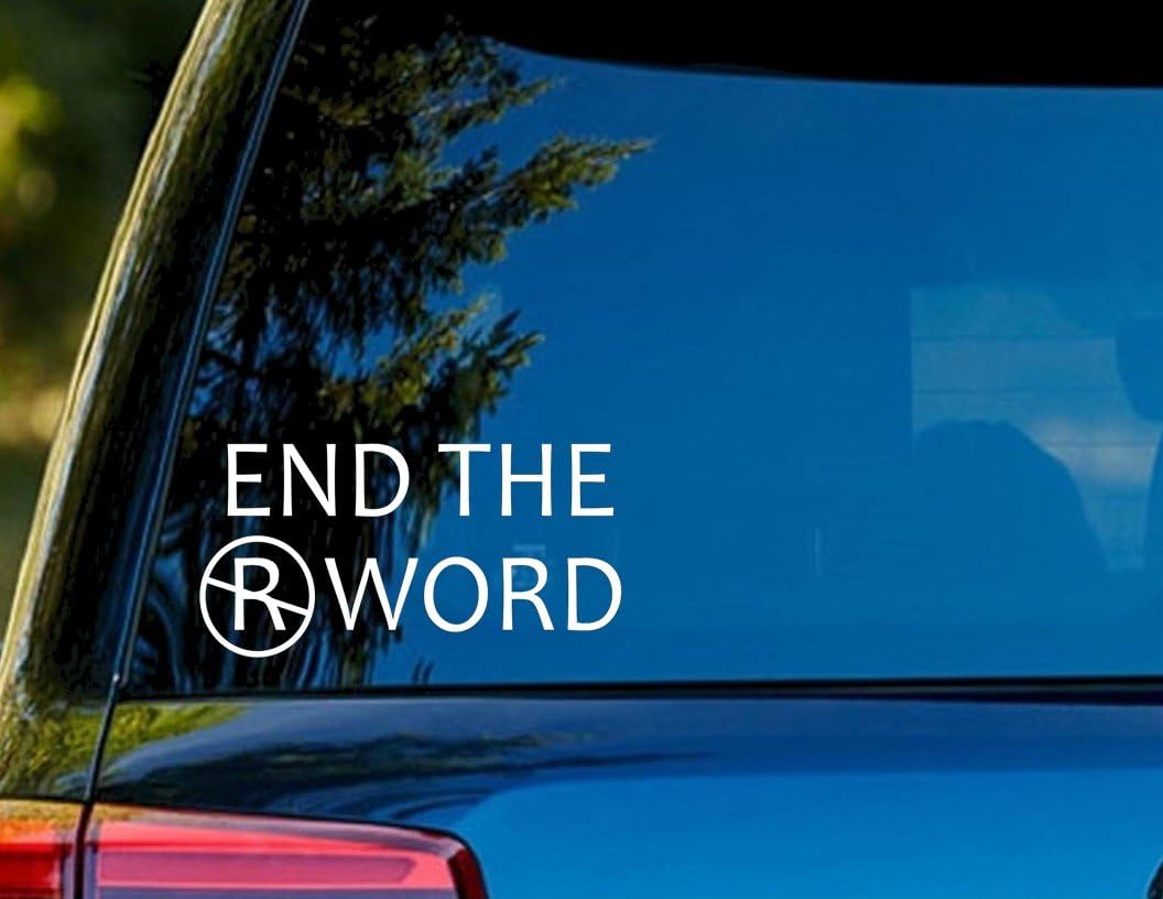 Amazon.com: T1254 End The R Word Decal - 4.00" x 6.00" - Easy to Apply ...