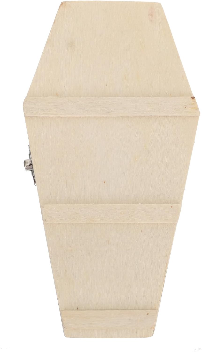 Amazon.com: Halloween Coffin Box: 1pc Coffin Wooden Cutout Unfinished ...