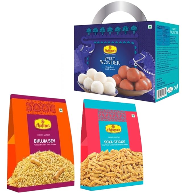 Haldiram's Nagpur Sweet Wonder 1kg, Bhujia Sev (200 gm), SOYA Sticks ...