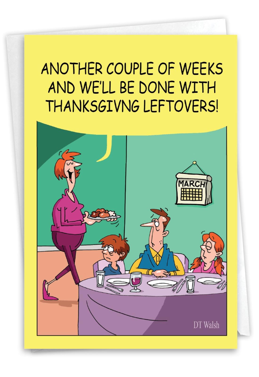 Amazon.com : NobleWorks Funny Thanksgiving Greeting Card with 5 x 7 ...