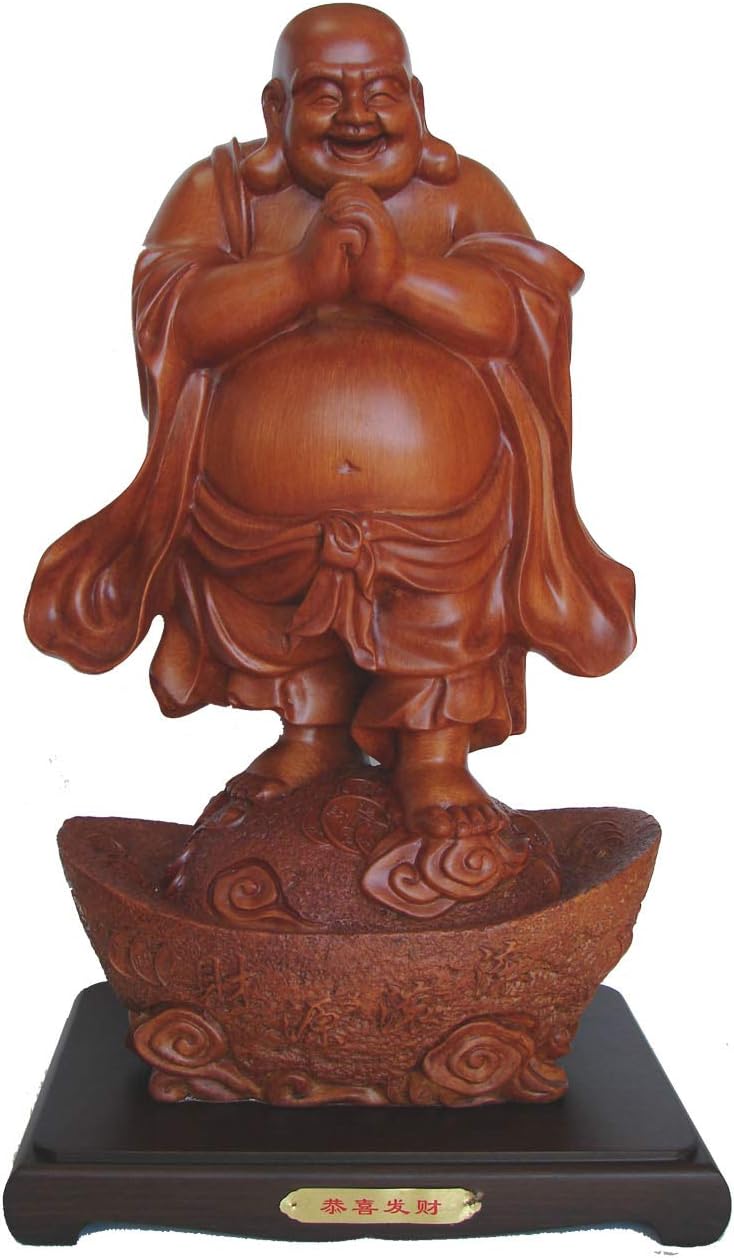 Amazon.com: 20" Feng Shui Big Chinese Happy Money Buddha Statue : Home ...