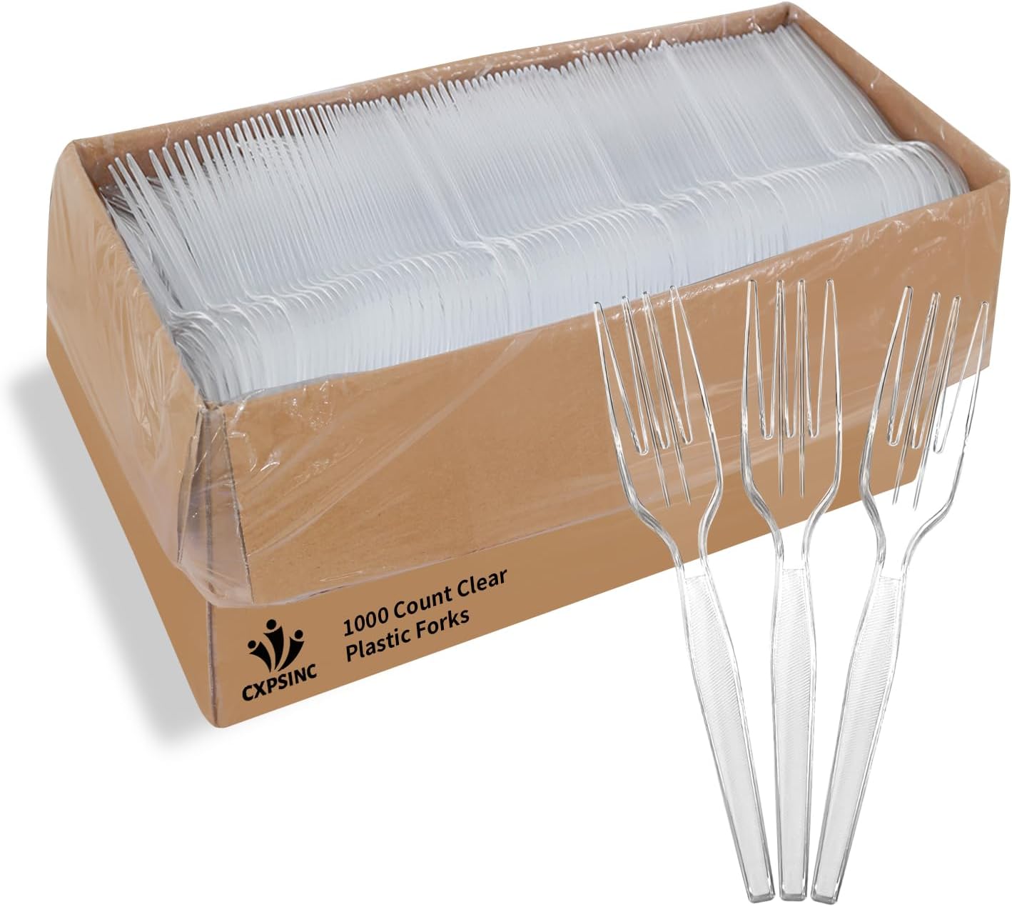 Amazon.com: [1000 Pack] Heavyweight Disposable Clear Plastic Forks ...