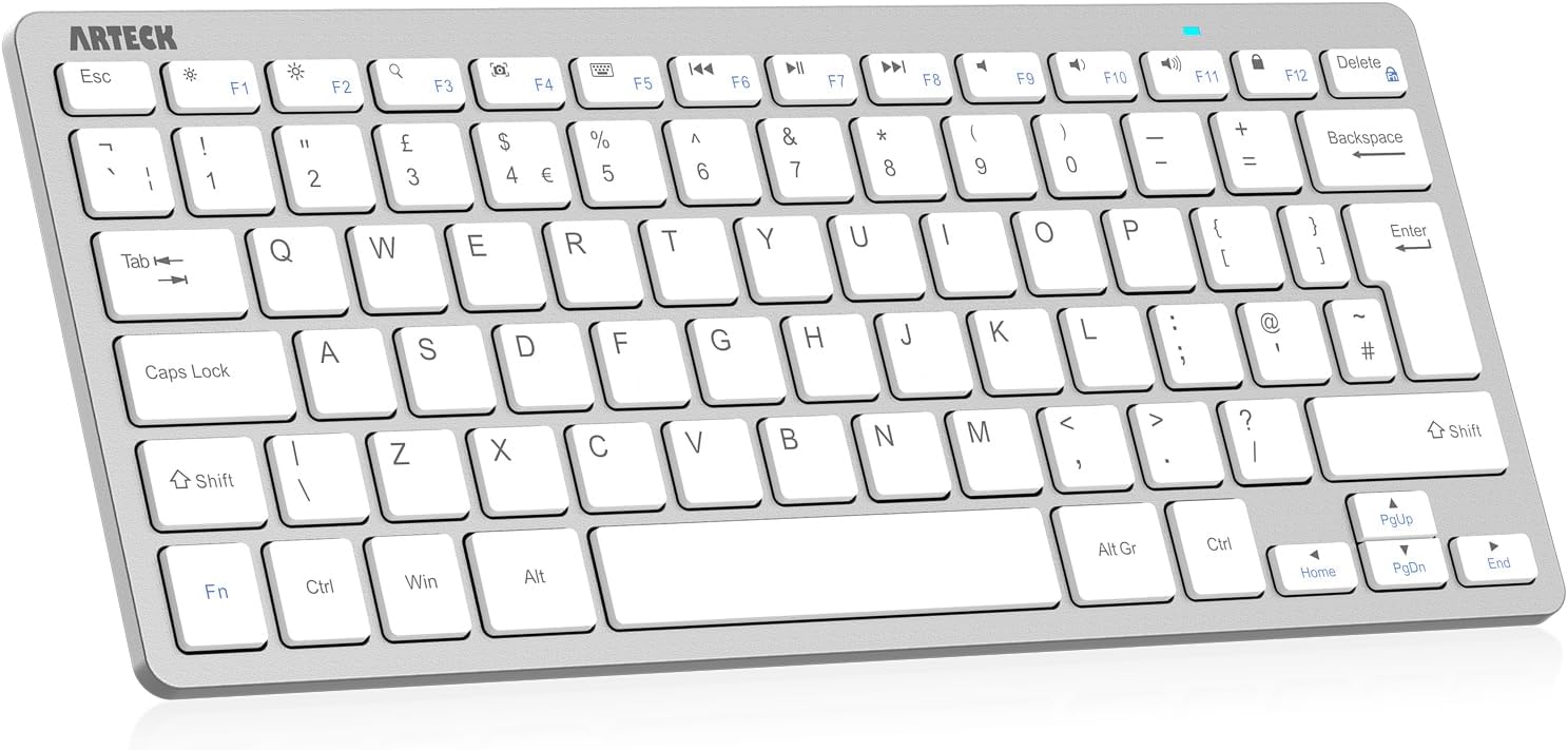 Arteck Ultra-Slim Bluetooth Keyboard Compatible with iPad 10.2-inch ...