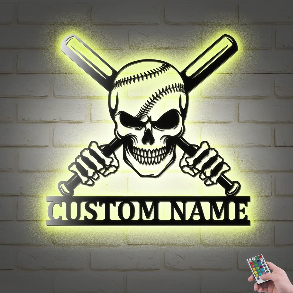 Baseball Bats Crossed Skull