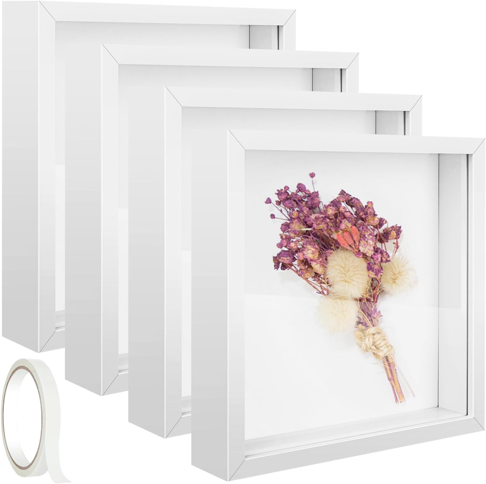 Amazon.com: 5” x 5” Unfinished Wooden Shadow Box Picture Frame by Make ...
