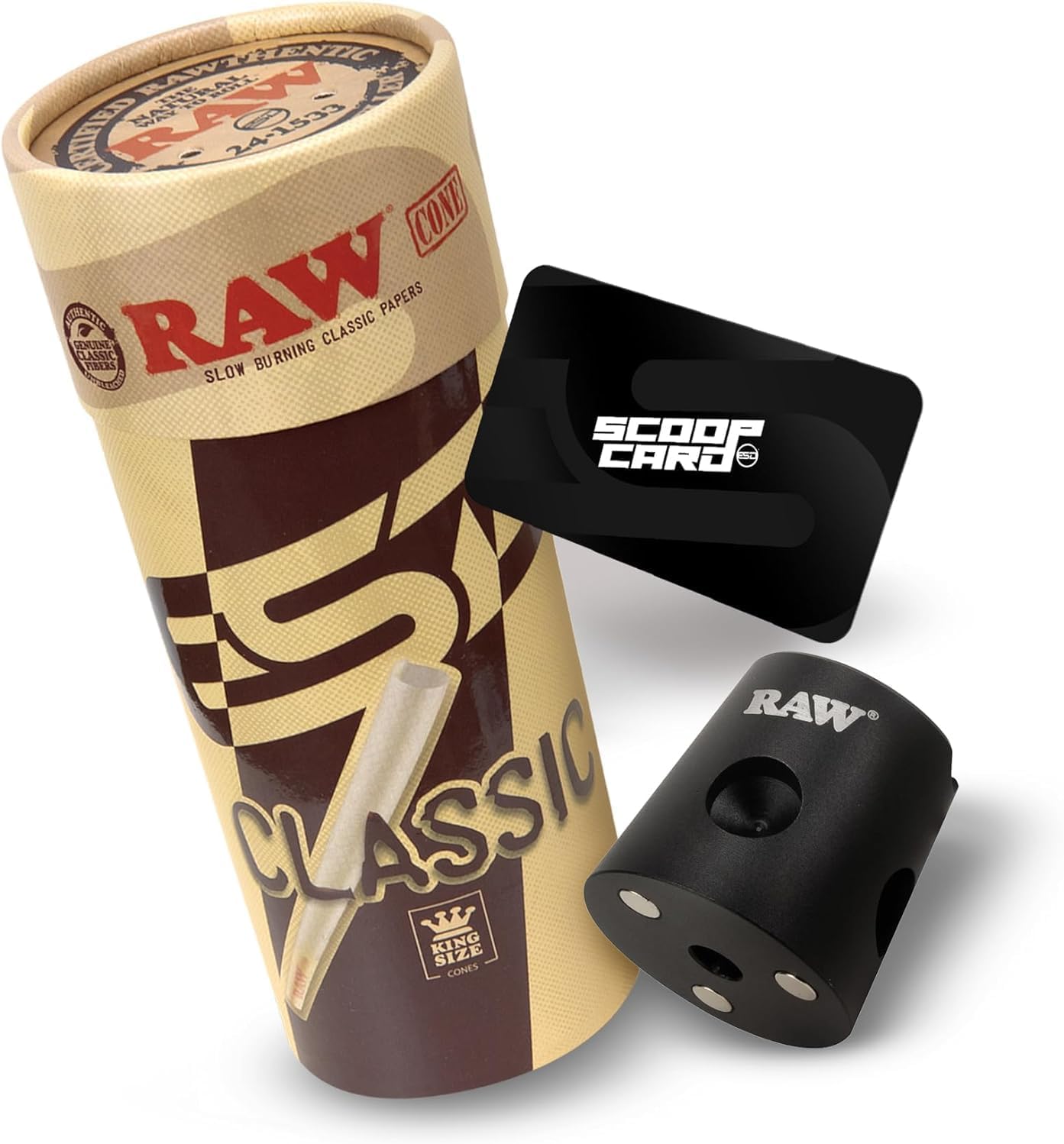 RAW Paquete de 50 conos de tamaño King + Snuffer magnético RAW – Yaxa ...