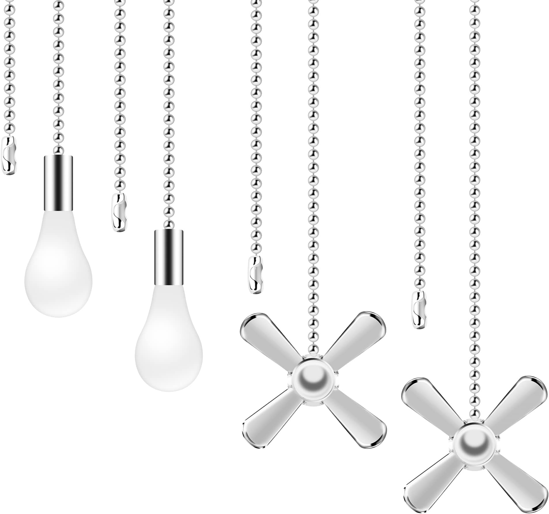 Amazon.com: QLXHBOT Pull chain,Ceiling Fan Pull Chain Nickel Ornaments ...