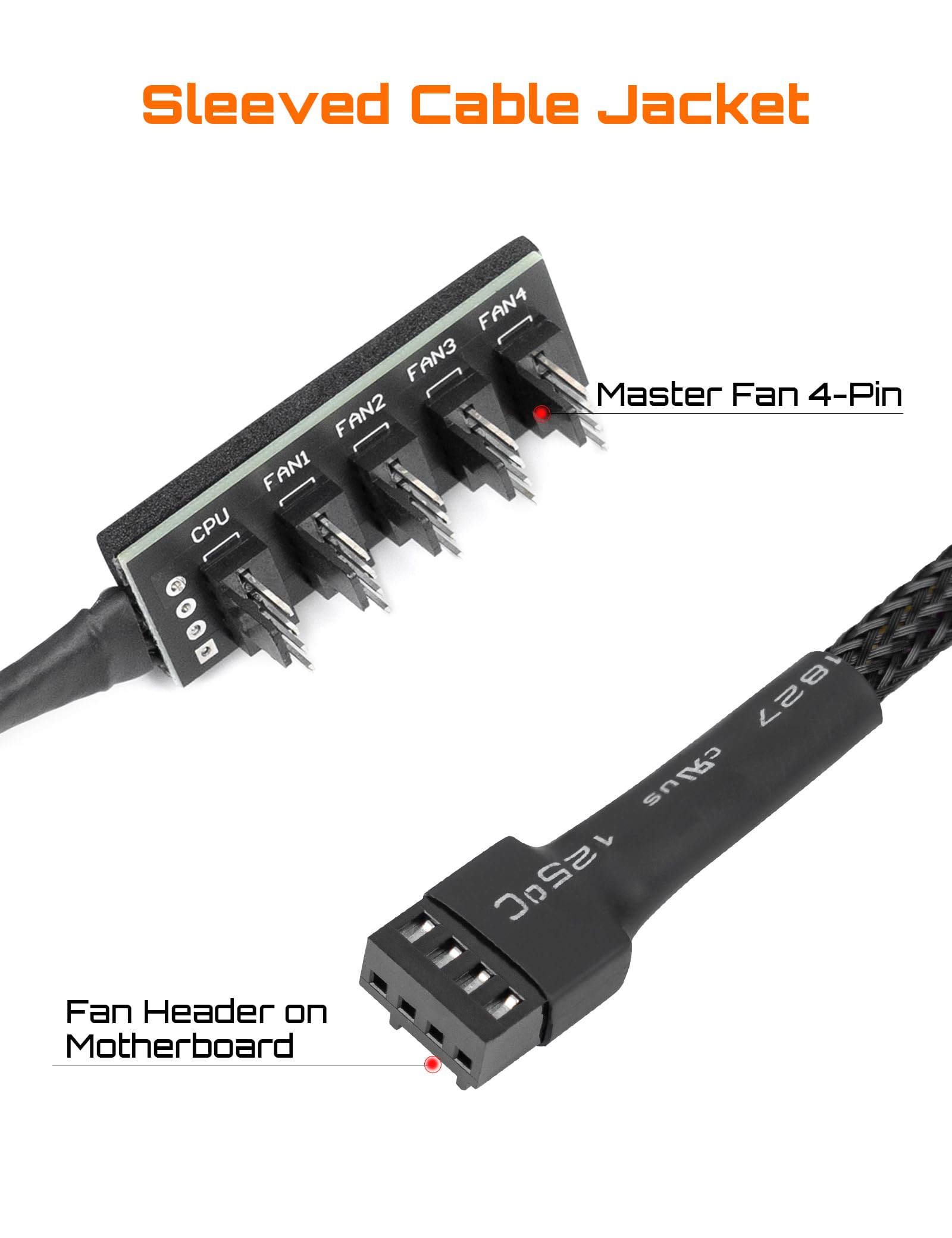 Snapklik.com : upHere 5 Way 4 Pin PWM Fan Splitter Cable,PC Fan ...