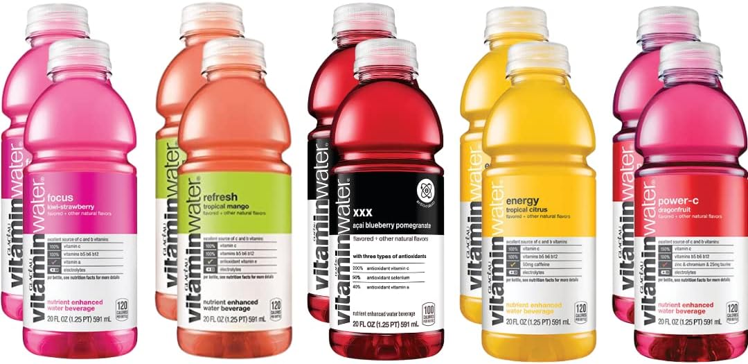 Amazon.com: Vitamin Water, Electrolyte Enhanced Water 5 Flavor Variety ...