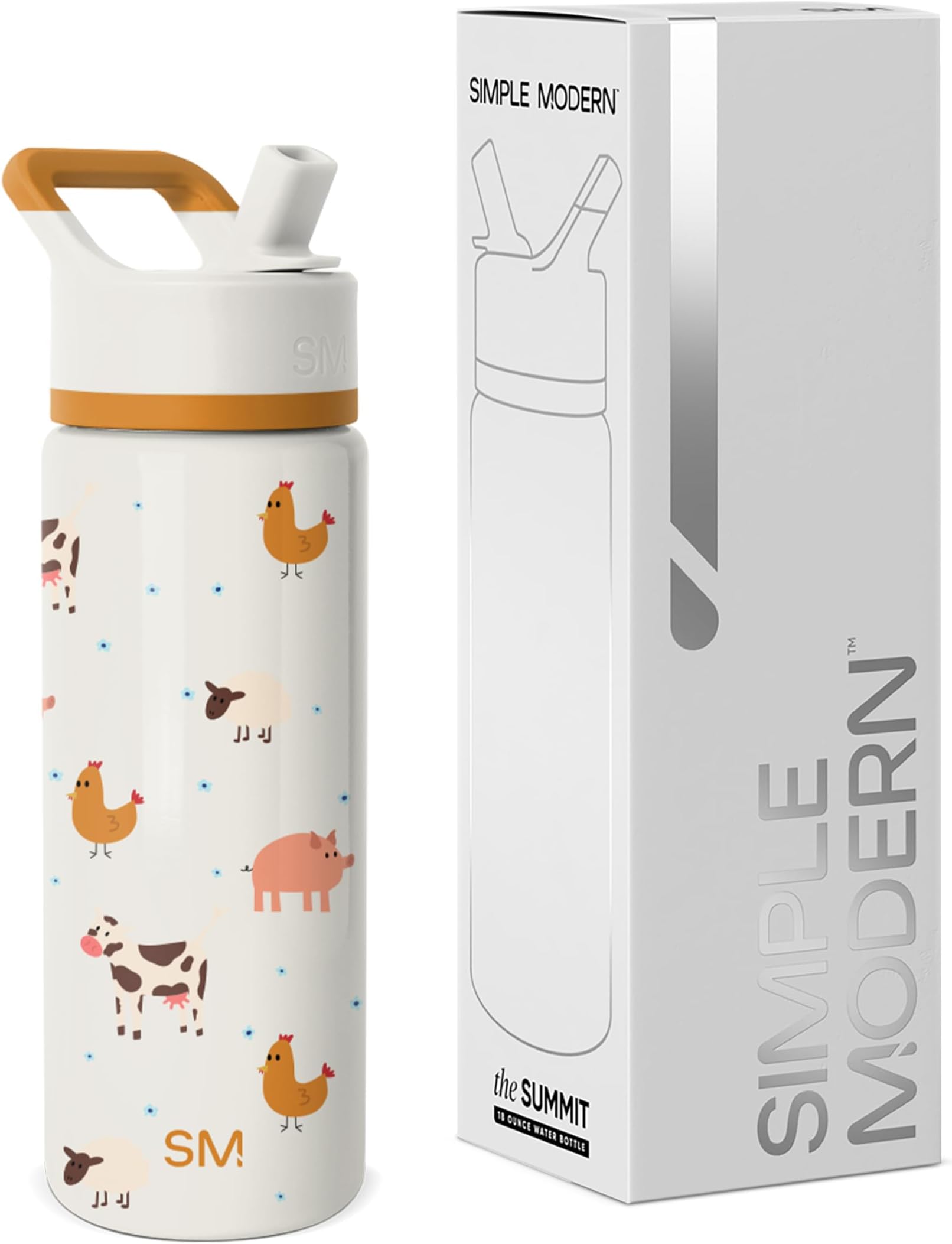Simple Modern Kids Water Bottle With Straw Lid 18oz Insulated ...