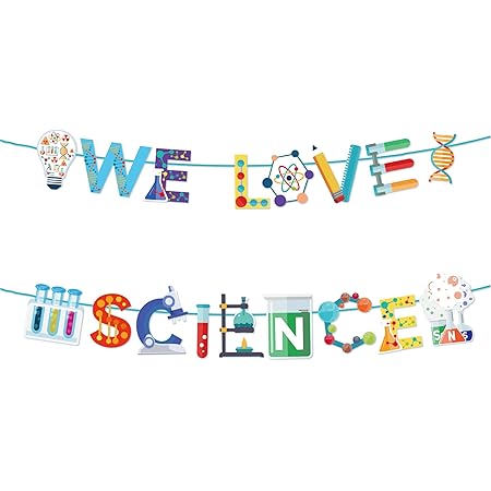 Amazon.com: We Love Science Banner Science Party Decorations Science ...